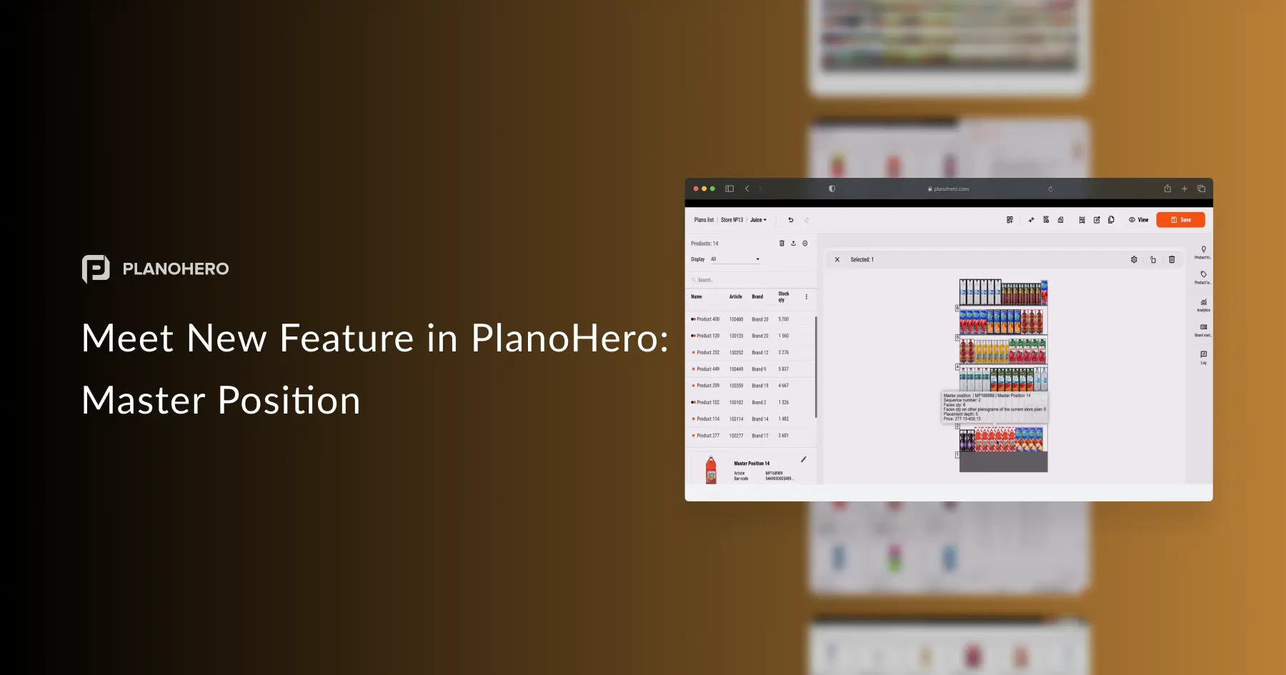 Master Position in PlanoHero — a new way to display assortment on the planogram